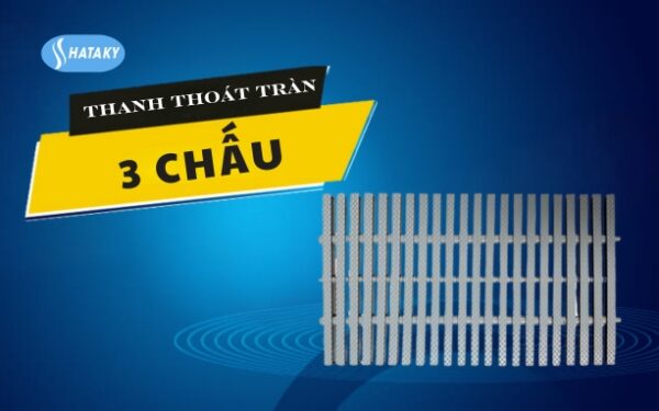Thanh thoát tràn 3 chấu màu xám